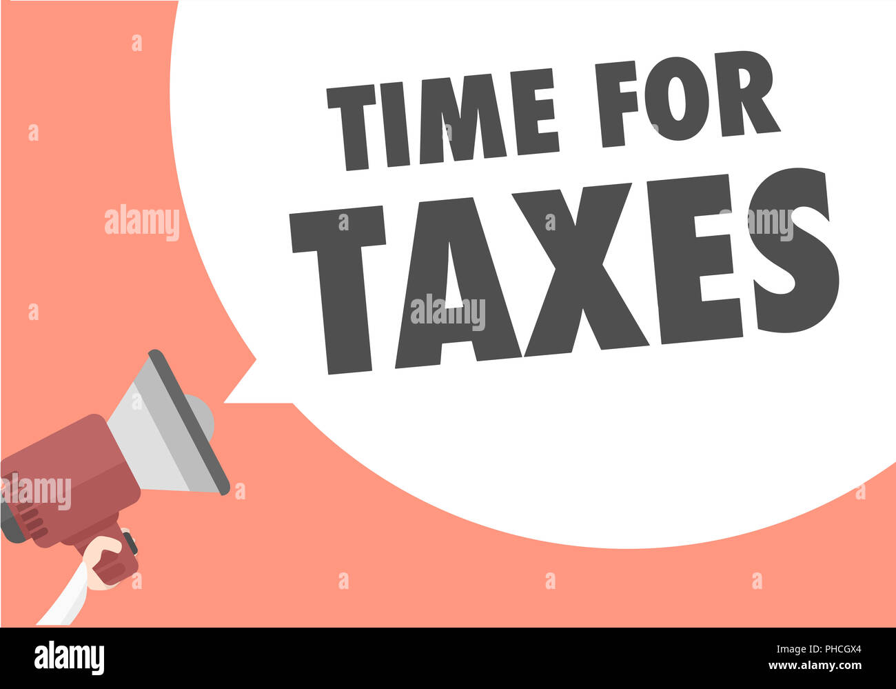 Tax time announcement on hi-res stock photography and images - Alamy