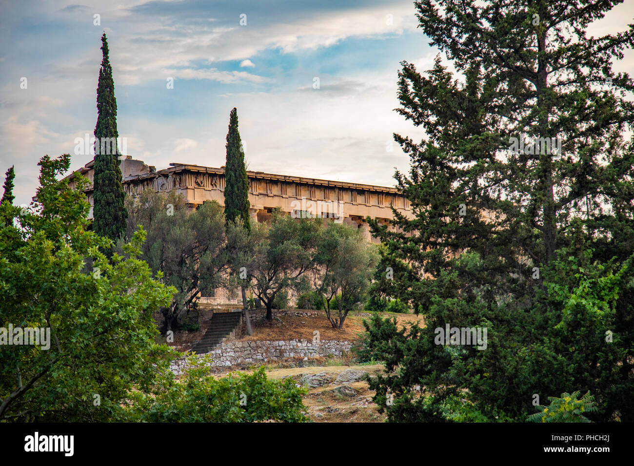 Ancient Agora ruins of Athens Greece Stock Photo - Alamy