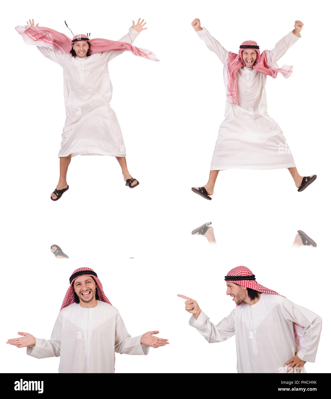 The arab man isolated on white background Stock Photo - Alamy