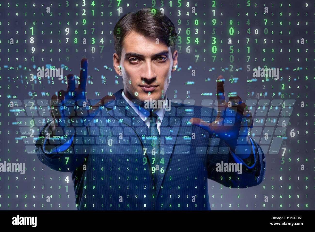 The young hacker in cyber security concept Stock Photo - Alamy