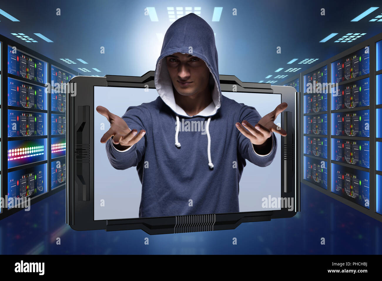 The hacker hacking corporate computer system Stock Photo - Alamy