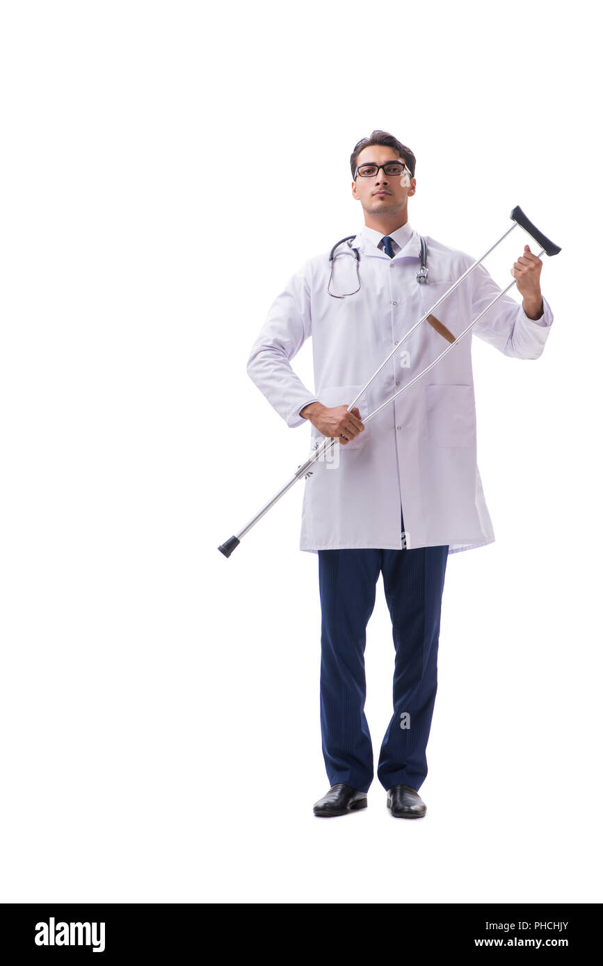 Young doctor physician standing walking isolated on white backgr Stock ...