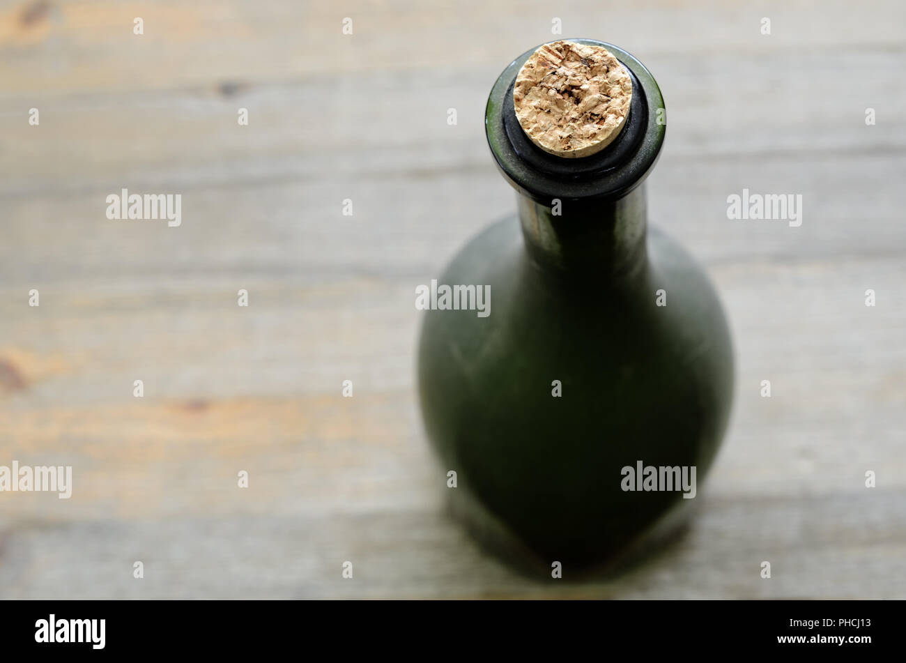 a green bottleneck, top view Stock Photo - Alamy