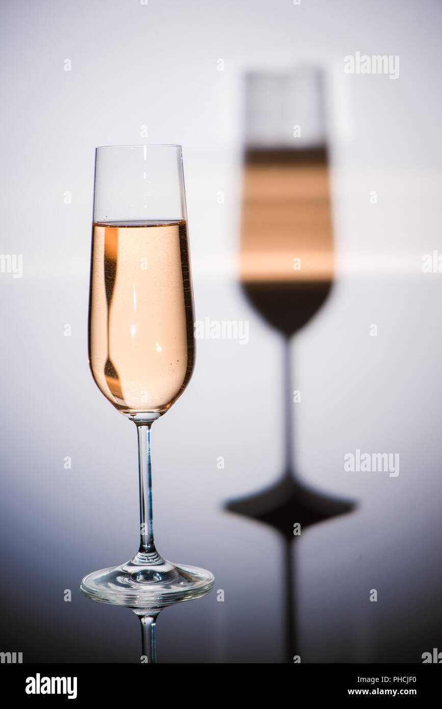 Champagne Glass in Close-Up Stock Photo - Alamy