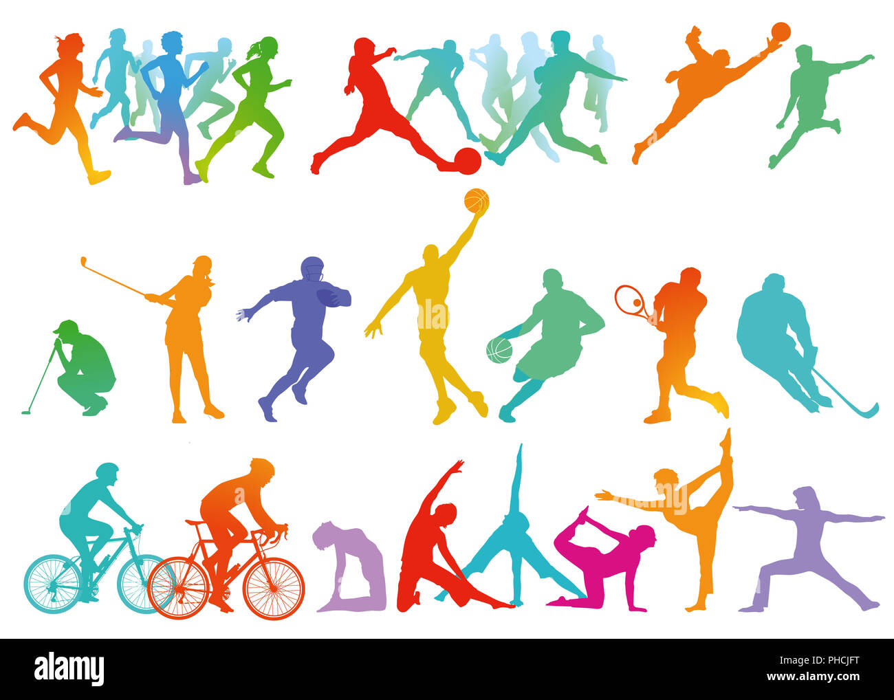 Sports collection, and leisure Stock Photo - Alamy