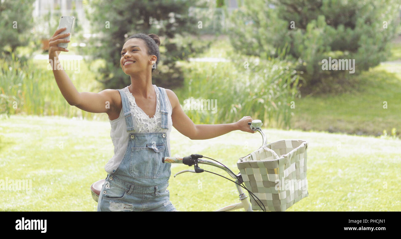 Cheerful woman taking hi-res stock photography and images - Alamy