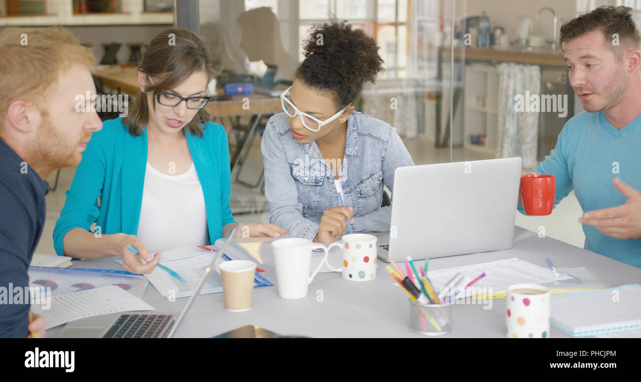 Women and men working in team Stock Photo - Alamy