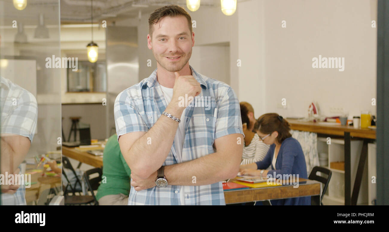 Slow motion smiling young man hi-res stock photography and images - Alamy