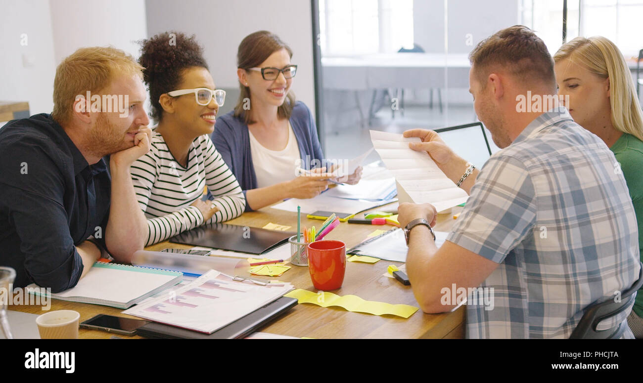 Diverse coworkers brainstorming in business hi-res stock photography and images - Alamy