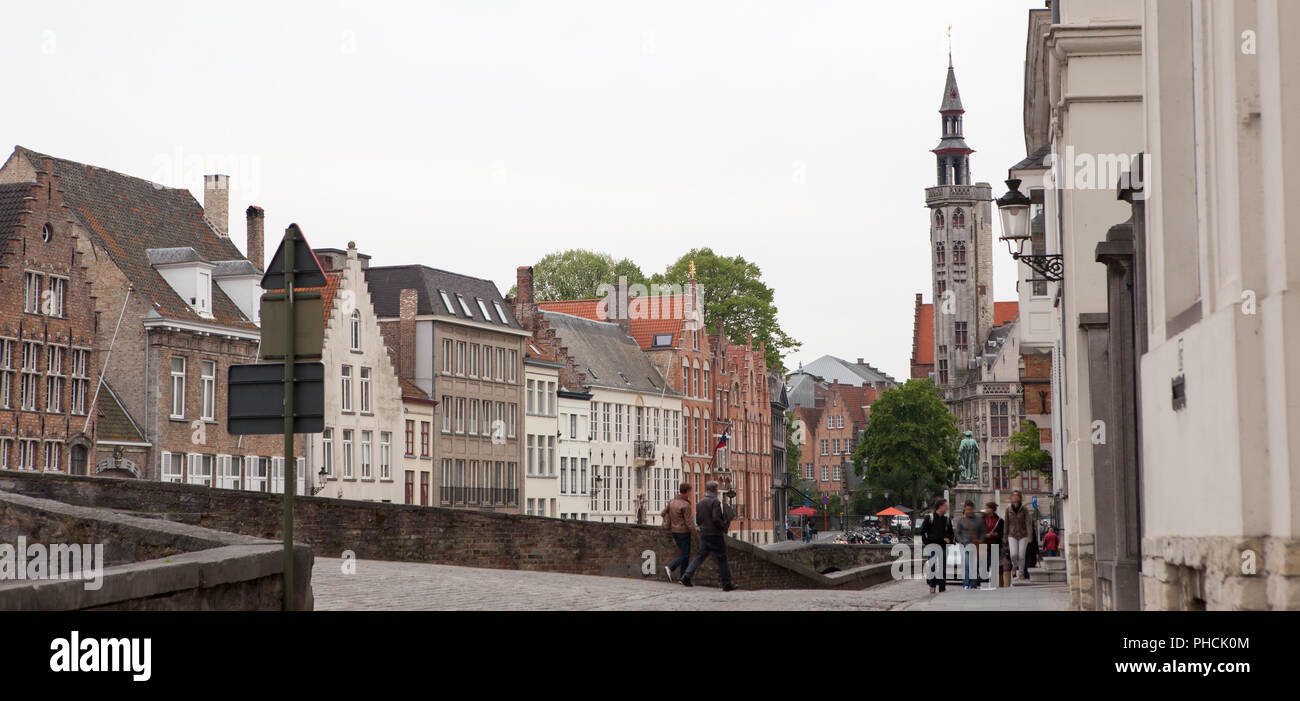 The Belfry Tower of Bruges.Panoramic view Stock Photo - Alamy