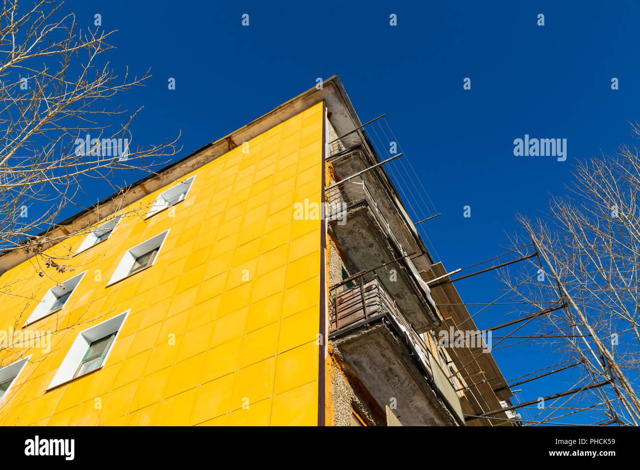 External repair work on the building, insulation and cladding of the ...