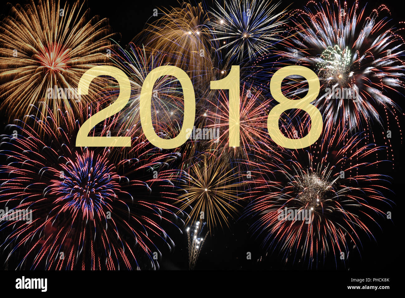 2018 fireworks hi-res stock photography and images - Alamy