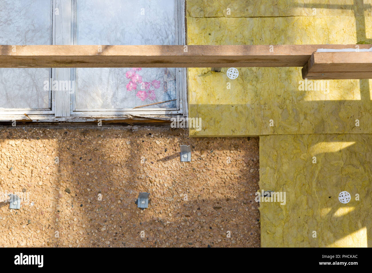 External repair work on the building, insulation and cladding of the ...