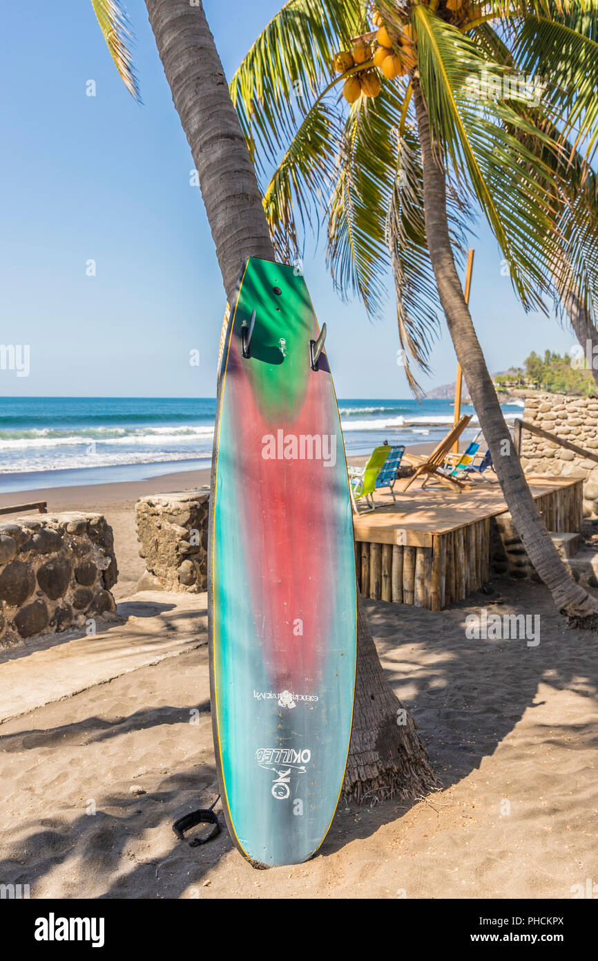 A typical view in El Zonte in El Salvador Stock Photo - Alamy