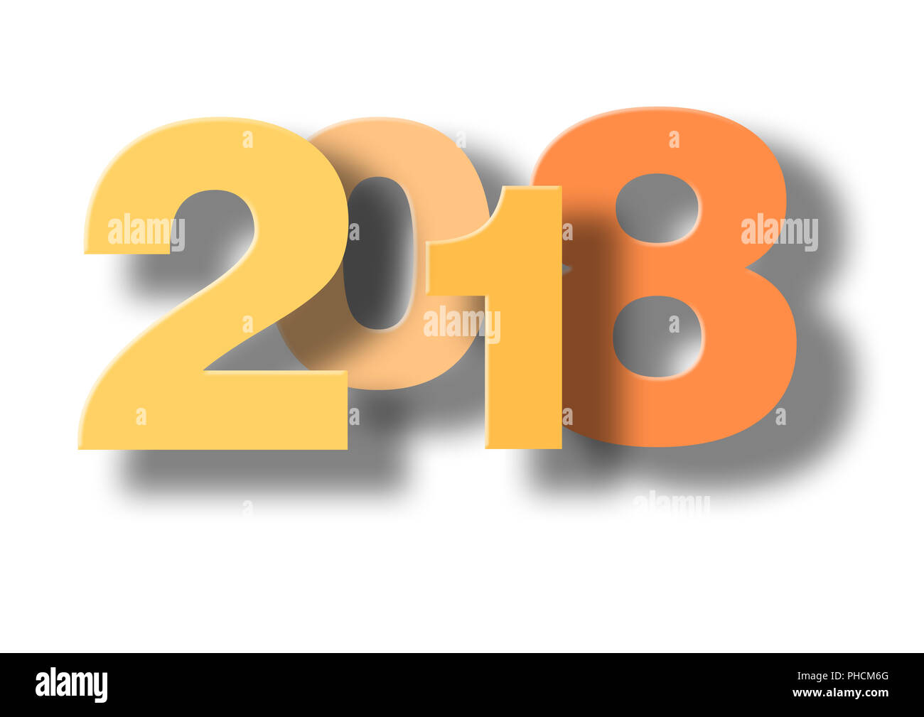 New years postcard year Cut Out Stock Images & Pictures - Alamy