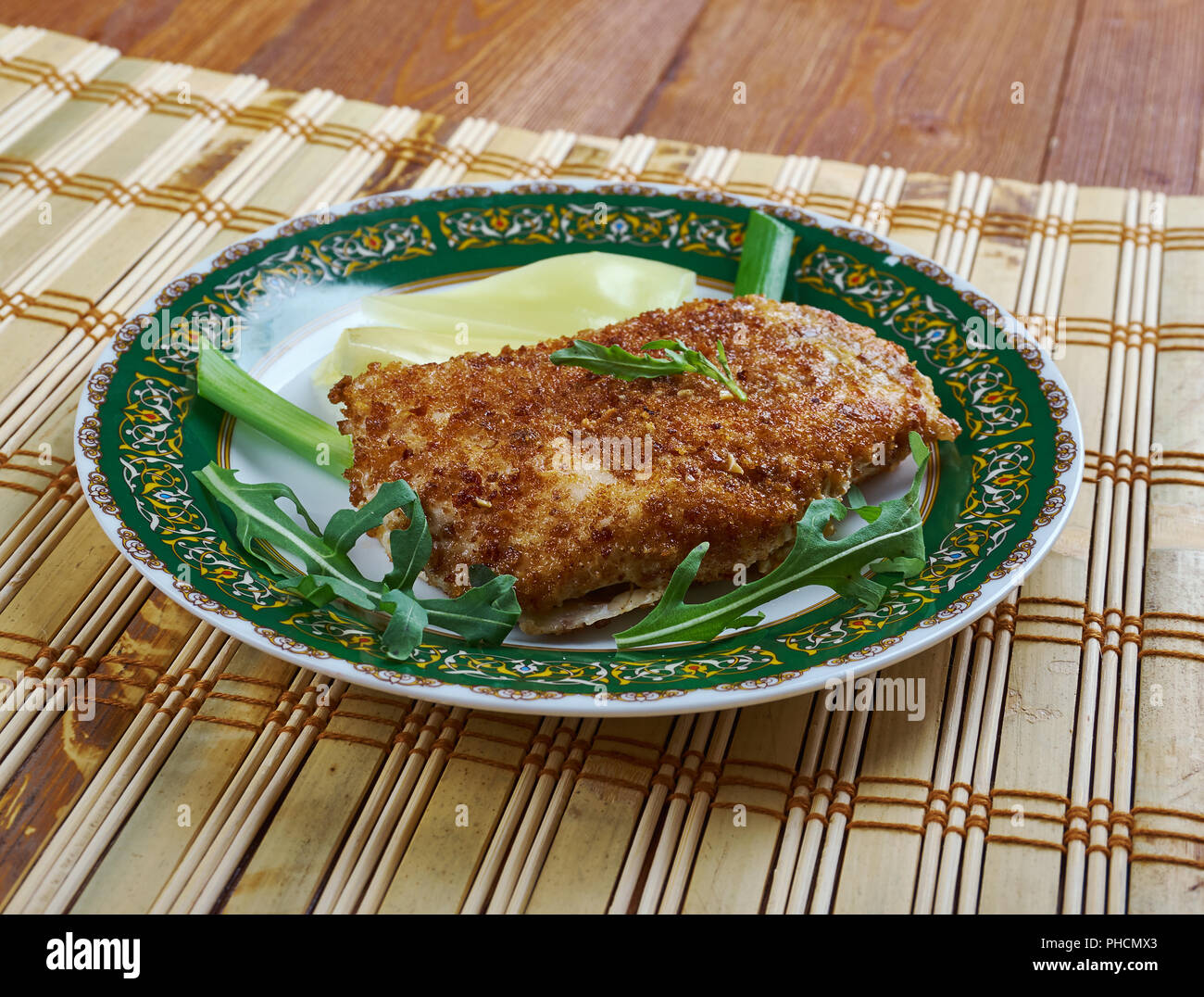 Israeli Chicken Schnitzel Stock Photo - Alamy