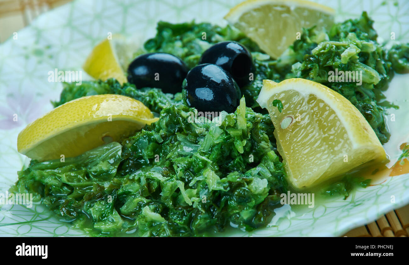 Moroccan Mallow Salad Stock Photo - Alamy