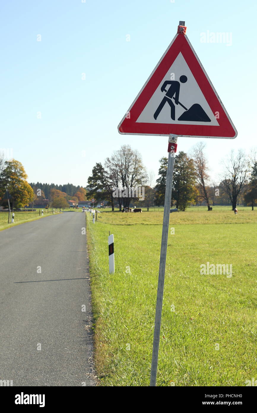 Obstruction road sign hi-res stock photography and images - Alamy