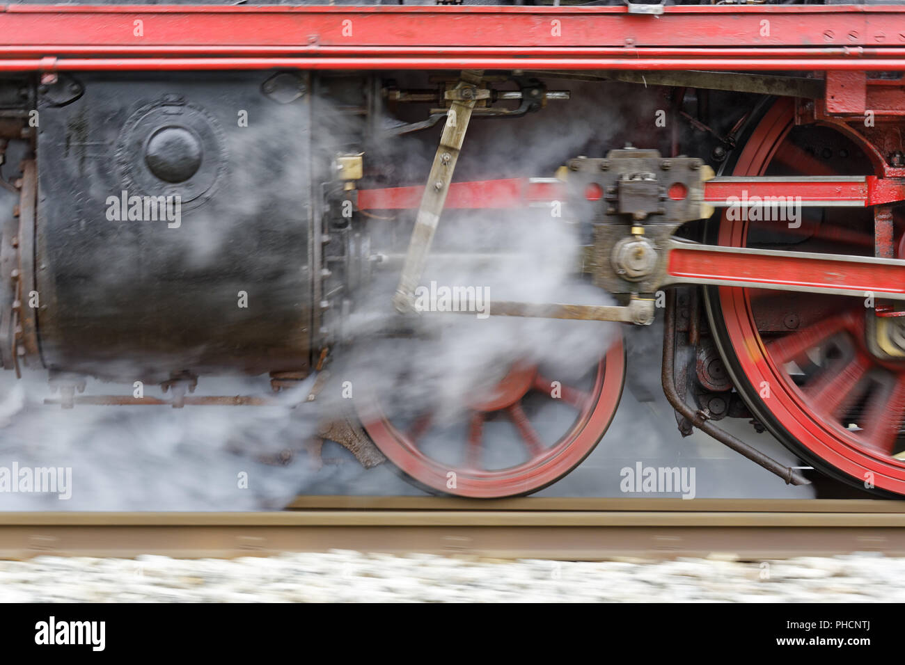 Steam locomotive at the exit from the Emder station Stock Photo - Alamy