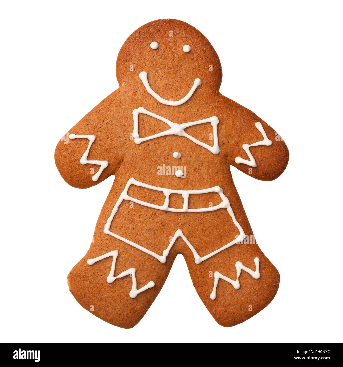 Gingerbread man biscuit Cut Out Stock Images & Pictures - Alamy