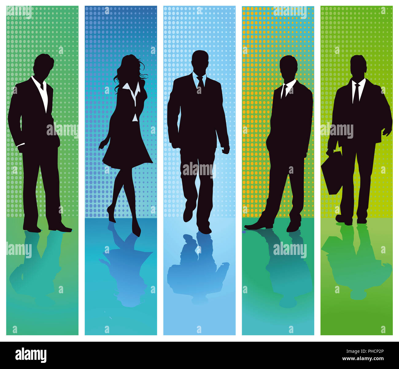 Business people groups set, illustration Stock Photo - Alamy