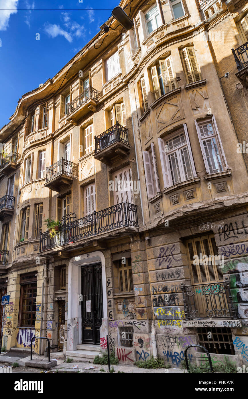 Vintage building, Exarcheia, Athens, Greece Stock Photo - Alamy