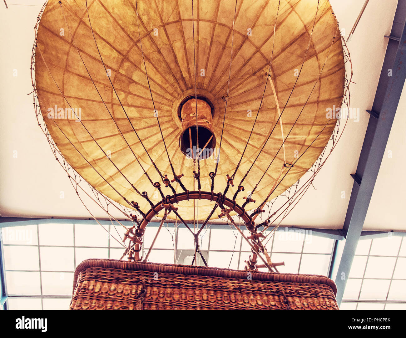 Historic hot air balloon, National technical museum in Prague, Czech ...
