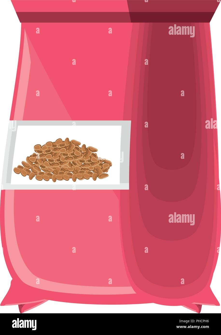 dog food bag over white background, vector illustration Stock Vector ...