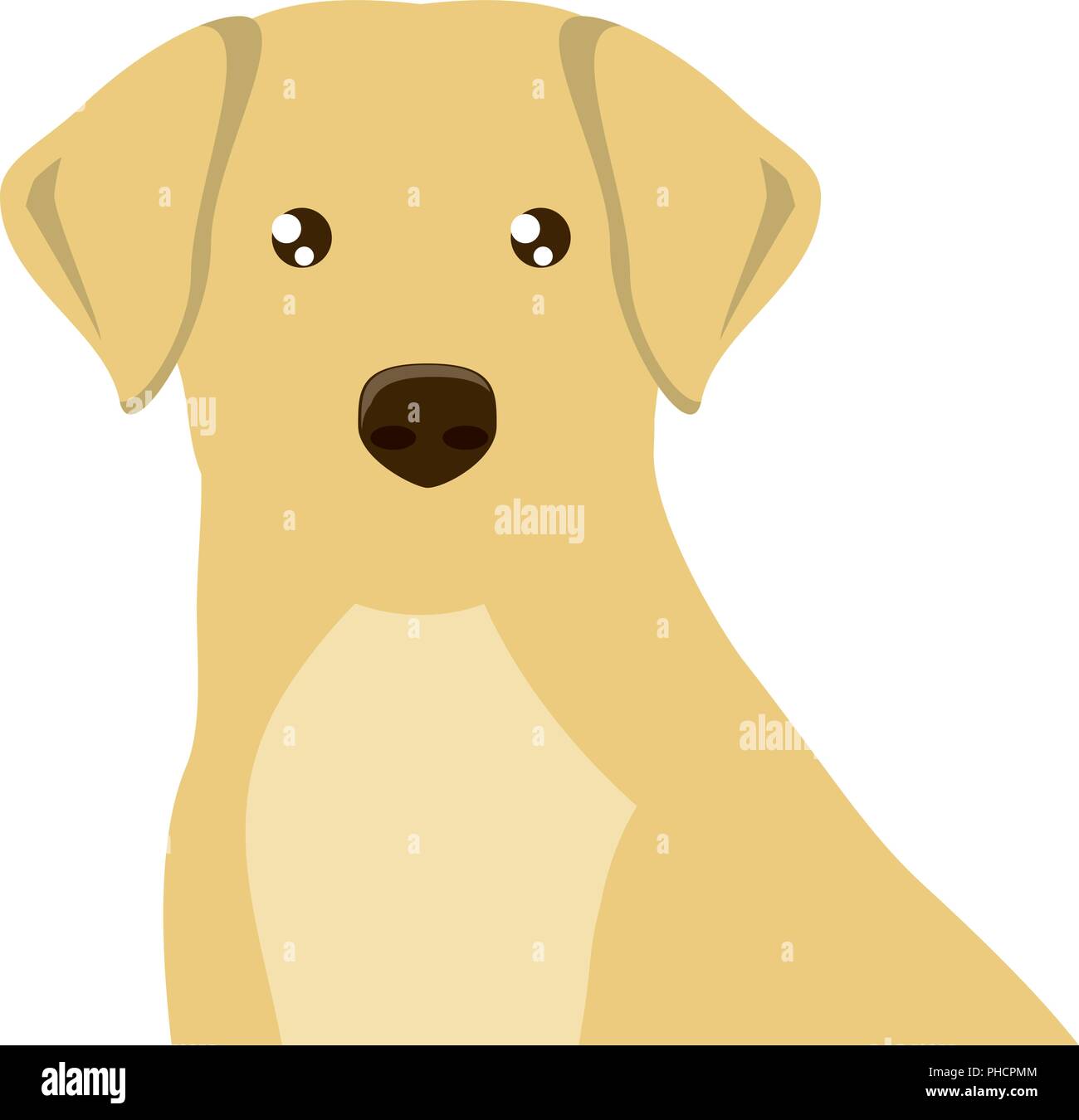 cute labrador dog icon over background, vector illustration Stock ...