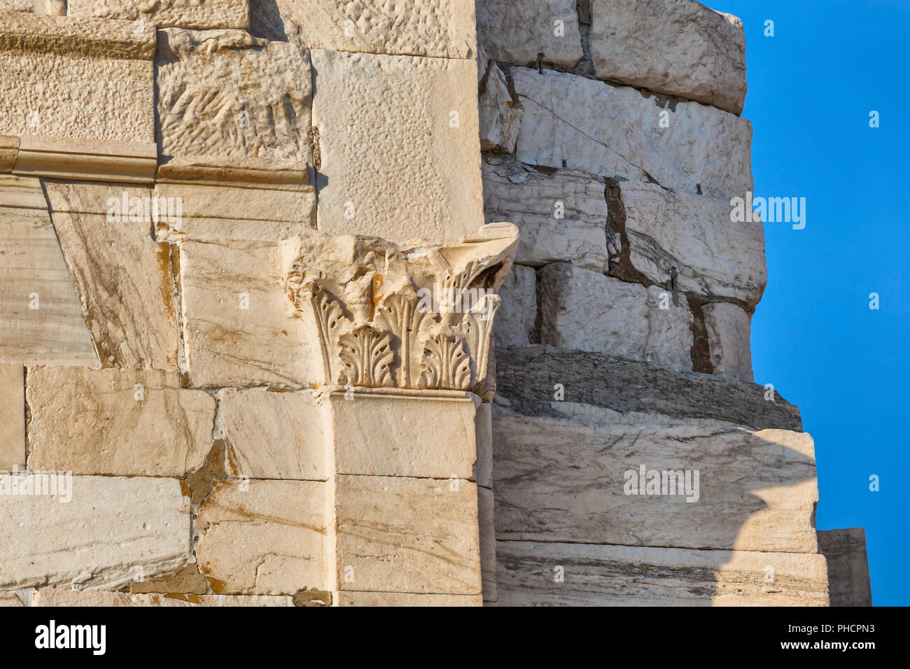 Philopappos Monument, Philopappu (120 AD), Athens, Greece Stock Photo ...