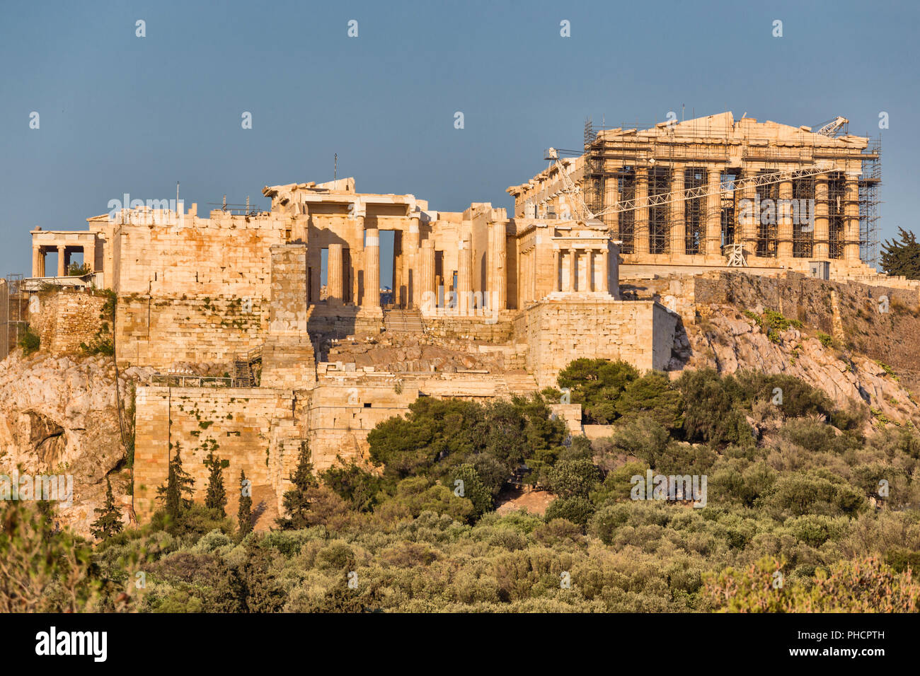 Acropolis from Pnyx hill, Athens, Greece Stock Photo - Alamy