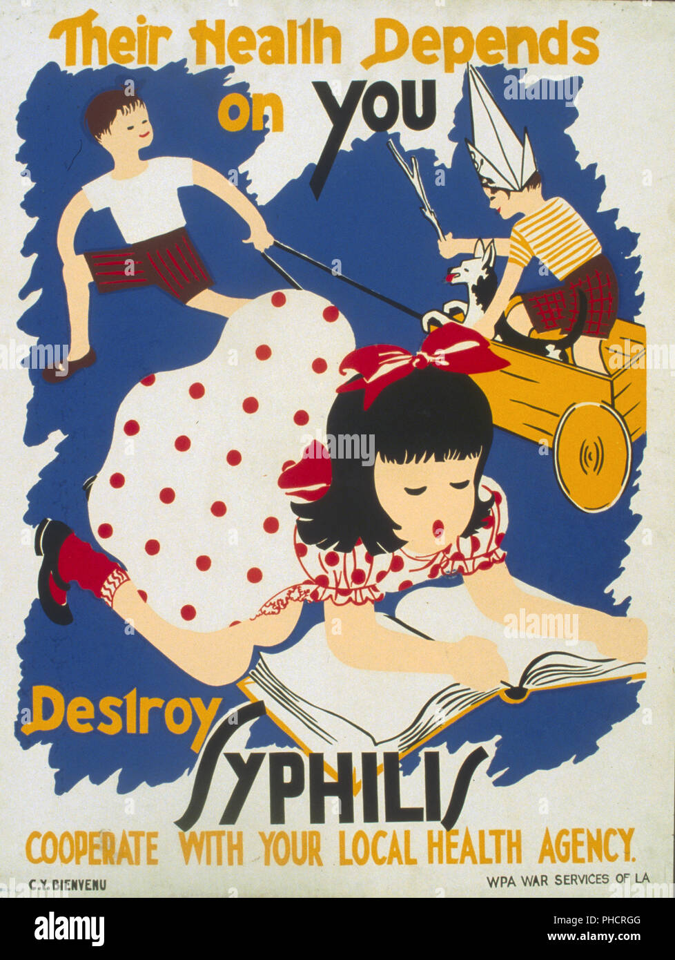 Syphilis poster 1940s hi-res stock photography and images - Alamy