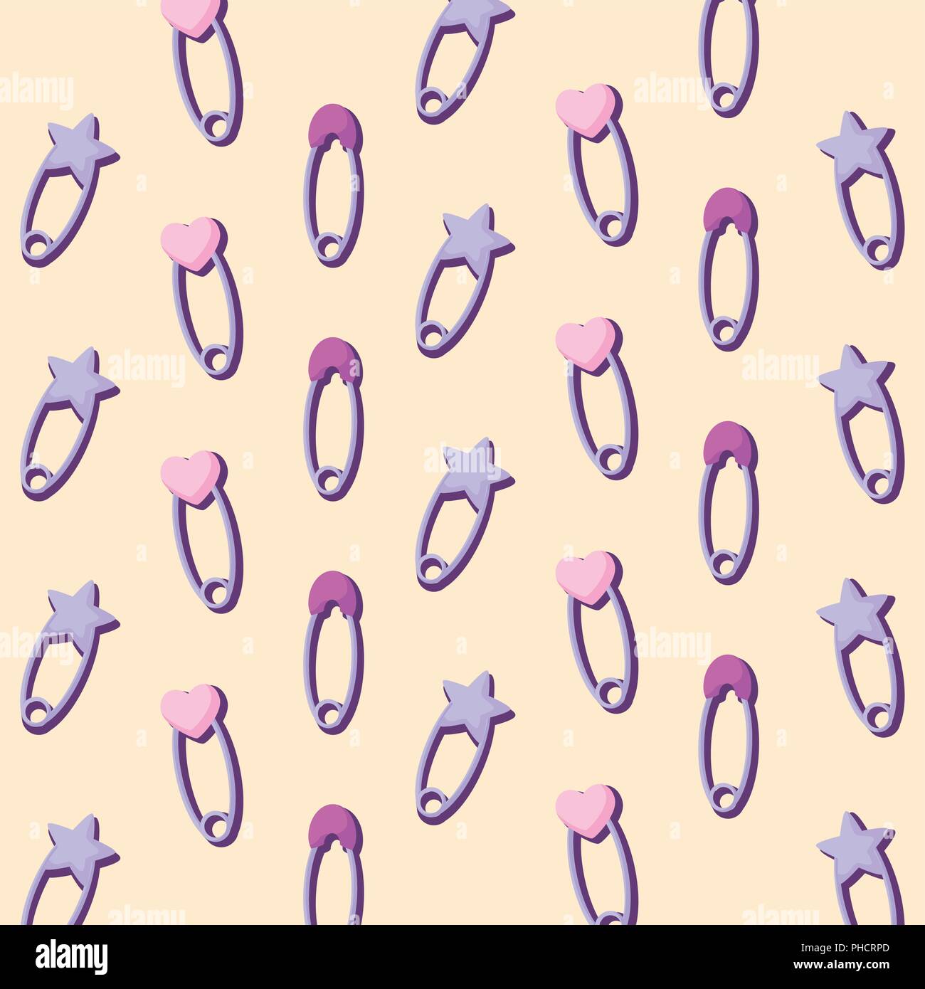 background of baby pins pattern, vector illustration Stock Vector Image ...