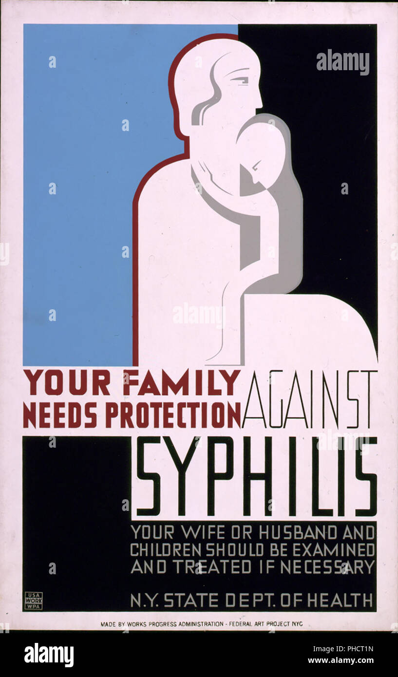 Poster for New York State Dept. of Health encouraging examination and ...