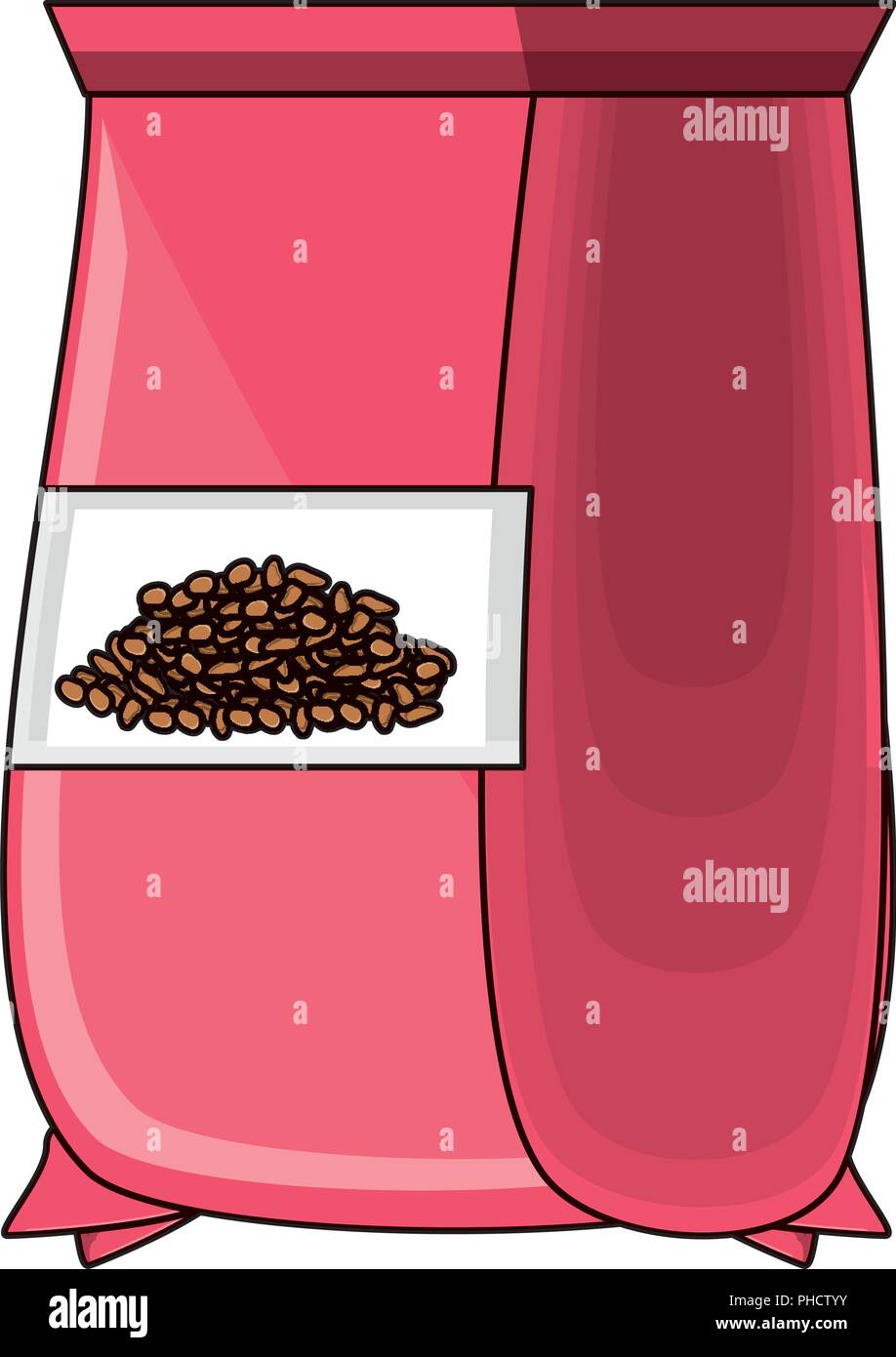 dog food bag over white background, vector illustration Stock Vector ...