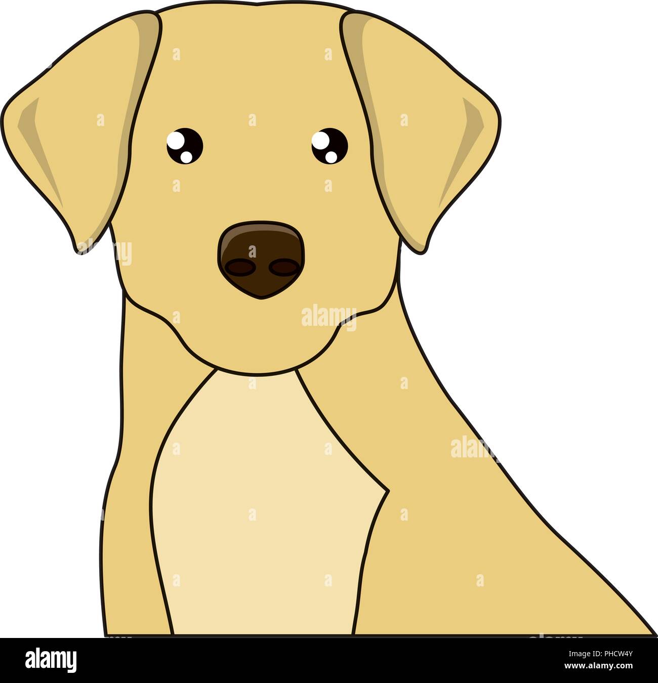 cute labrador dog icon over background, vector illustration Stock ...