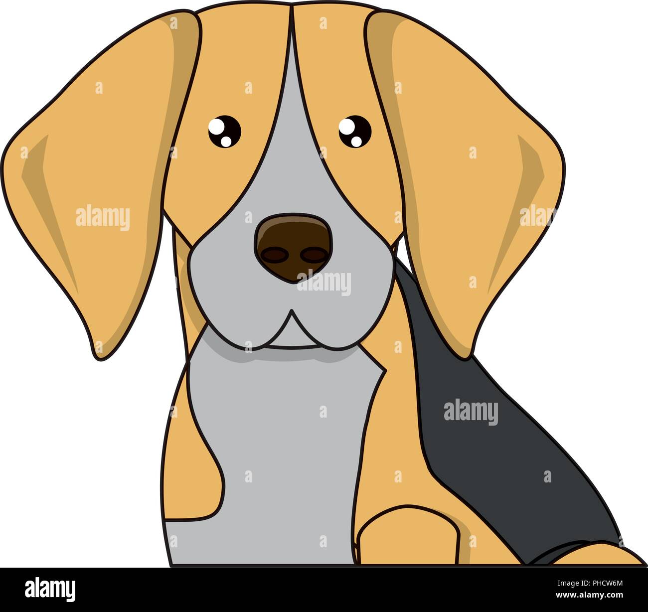 cute beagle dog icon over background, vector illustration Stock Vector ...