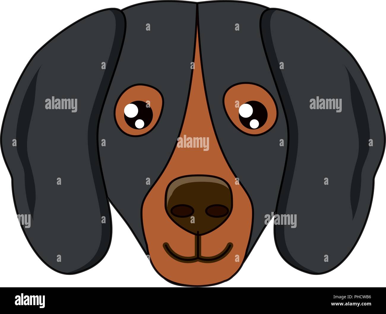 doberman dog icon over white background, vector illustration Stock ...