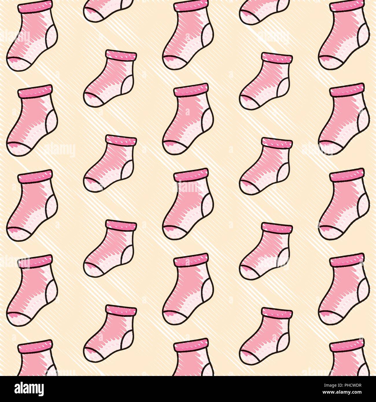 background of baby socks pattern, vector illustration Stock Vector ...