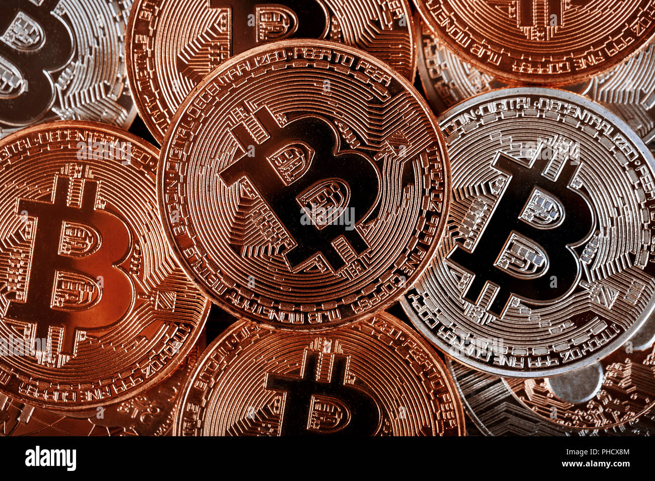 Cryptocurrency pile background Bitcoin is a new currency that was ...