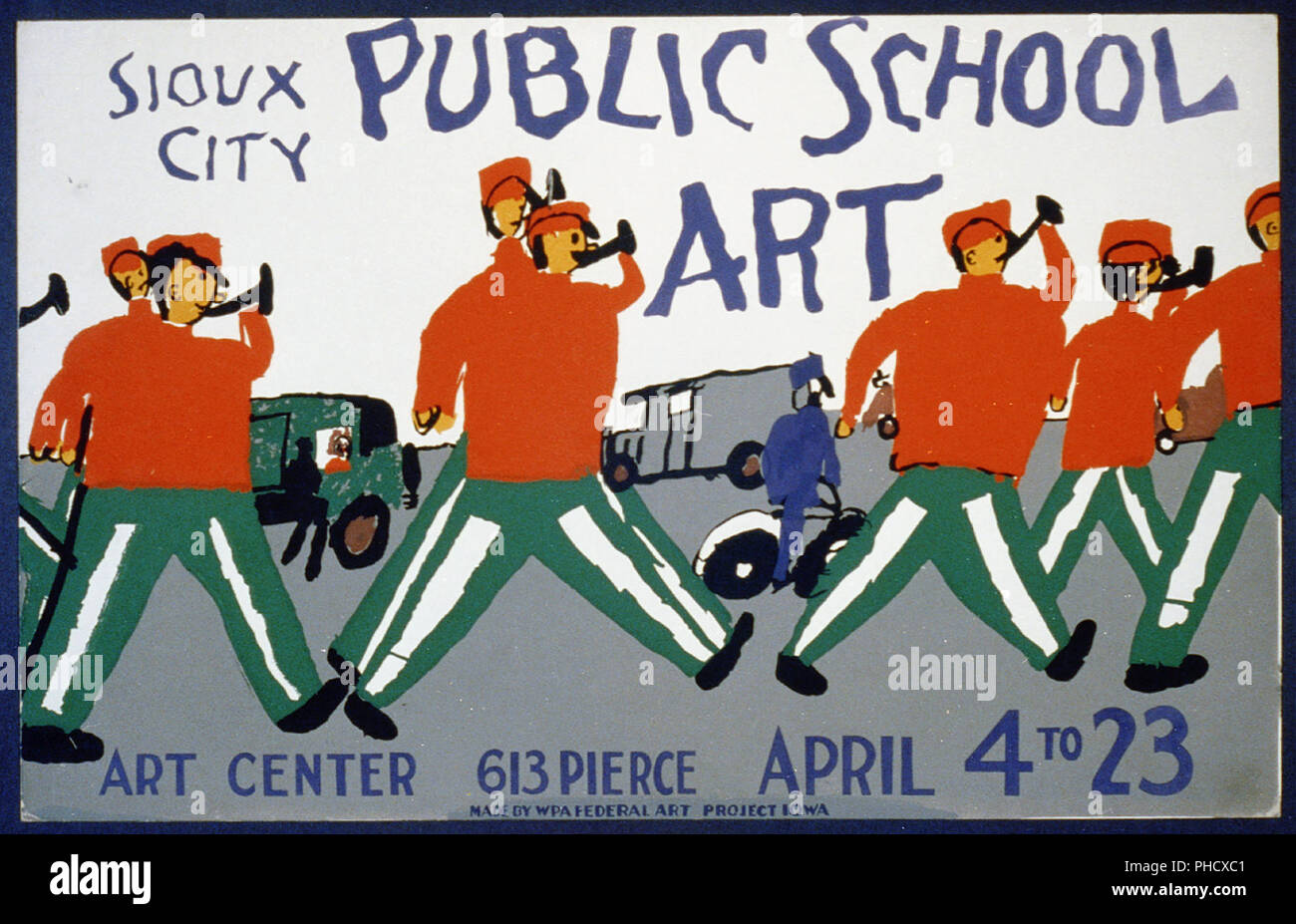 Poster for exhibition of public school art at the Sioux City Art Center ...