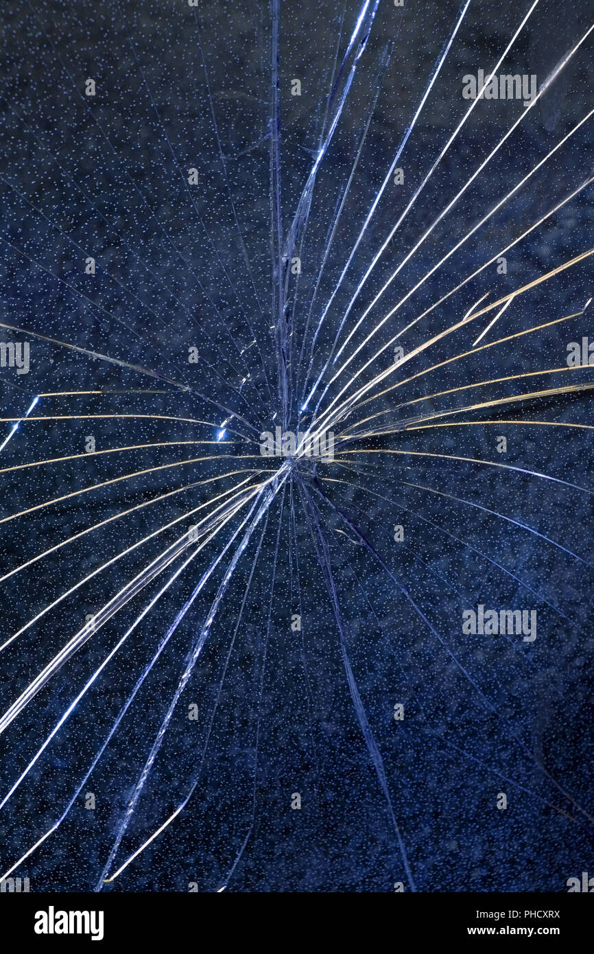 Glass break, breakage of a glass pane Stock Photo - Alamy