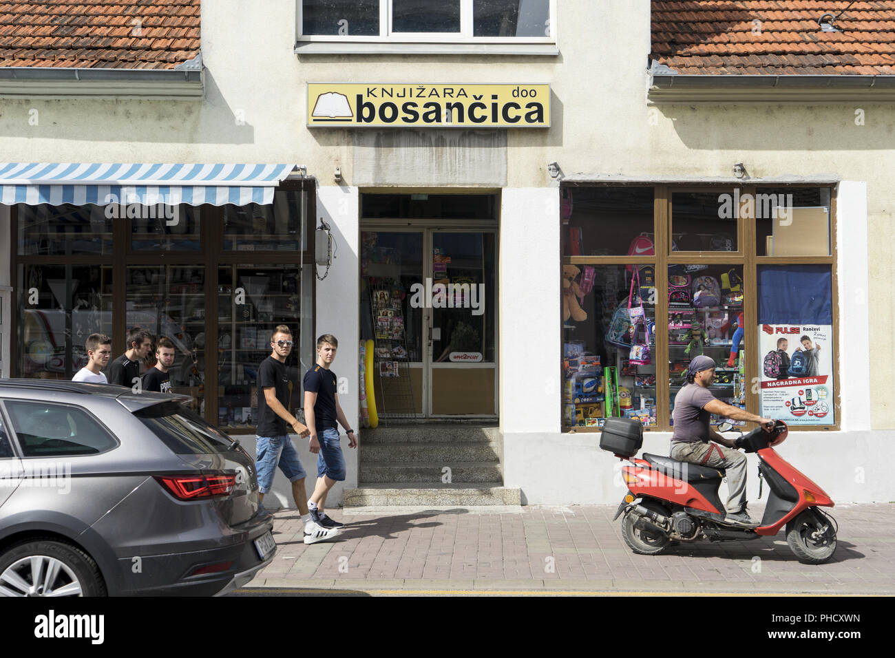 Shop in the Main Street of Sanski Most, Bosnia Stock Photo - Alamy