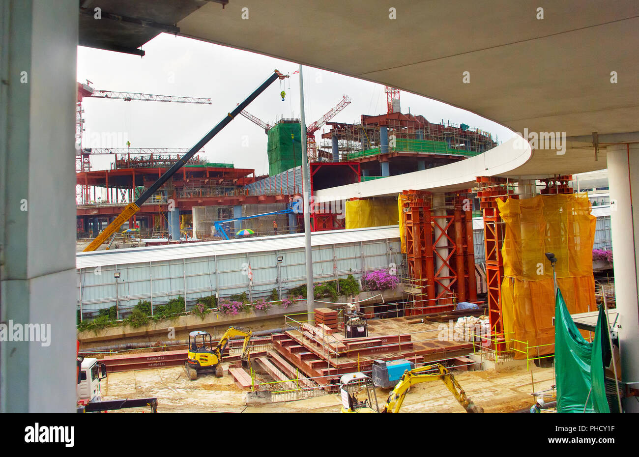 Airport terminal construction site. Singapore Stock Photo - Alamy