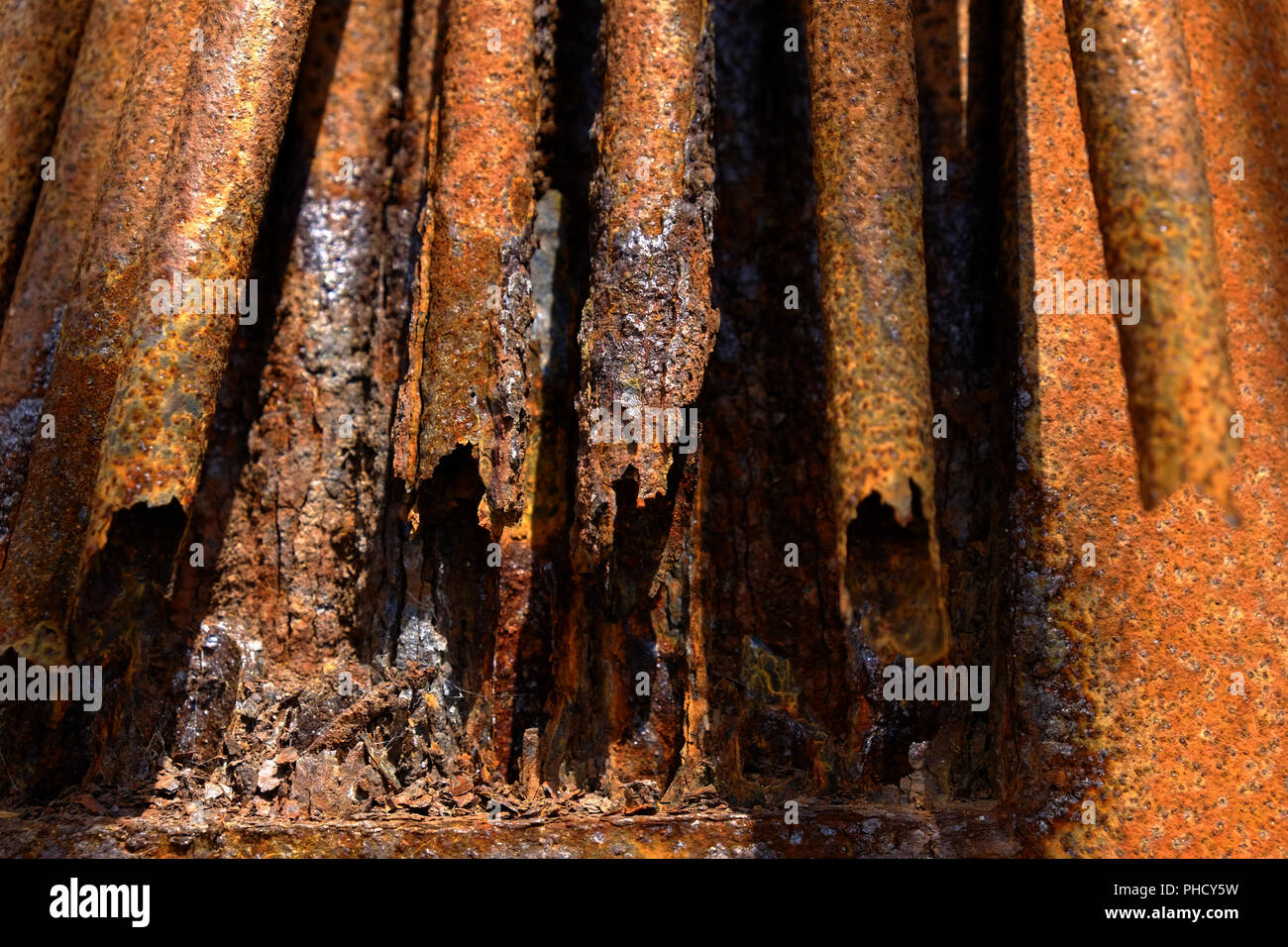 Rust, rusty metal rods Stock Photo - Alamy