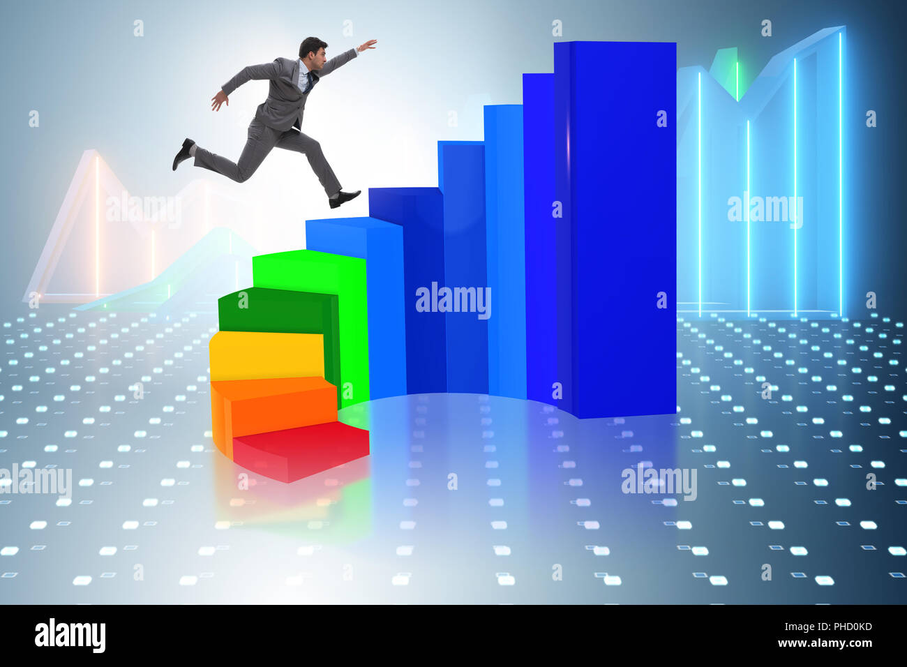 Career development with stairs in business concept Stock Photo - Alamy