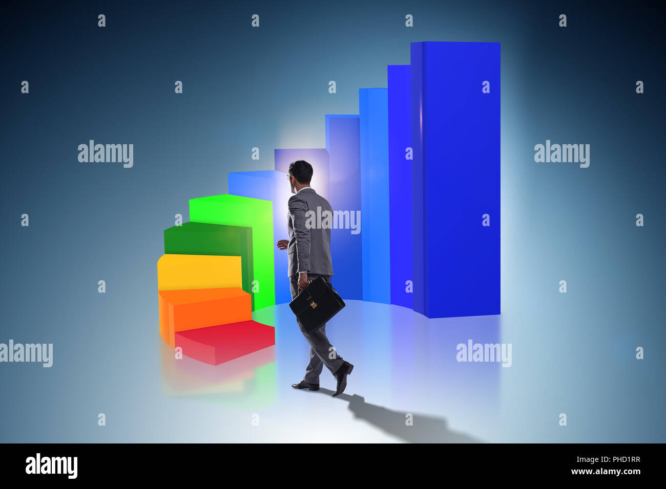 Career development with stairs in business concept Stock Photo - Alamy
