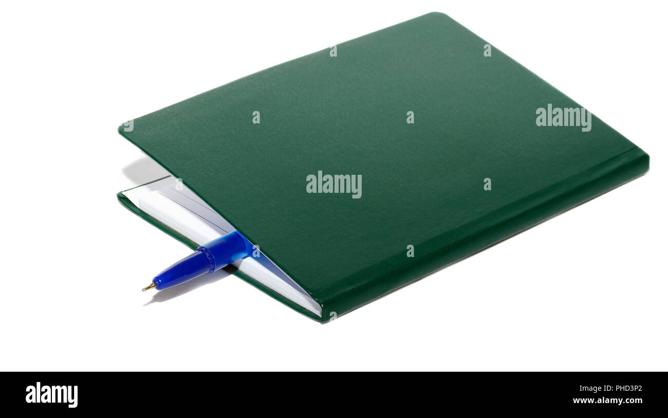 Notepad book and pen Stock Photo - Alamy