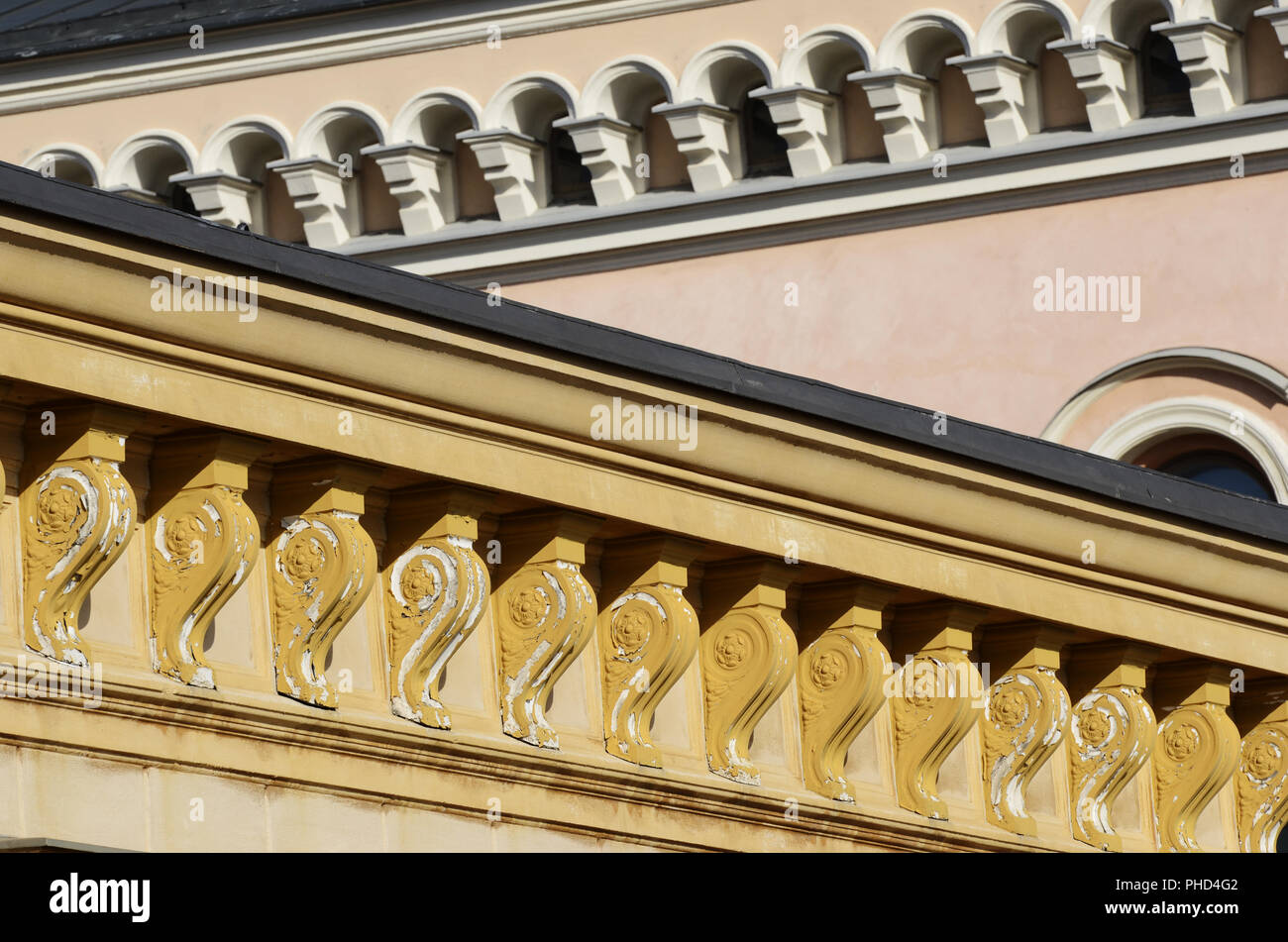 architectural details, cornices and windows Stock Photo - Alamy