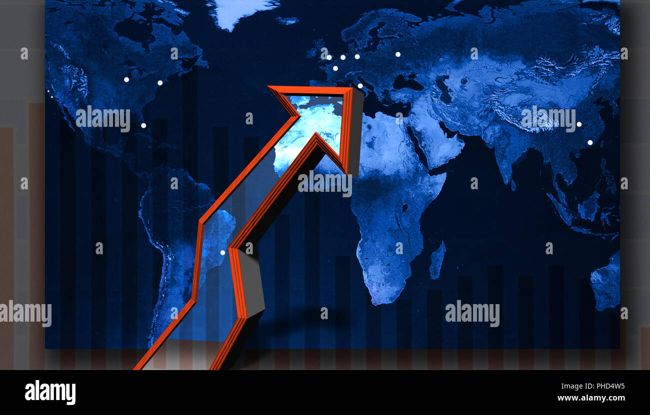 Stock market up arrow hi-res stock photography and images - Alamy